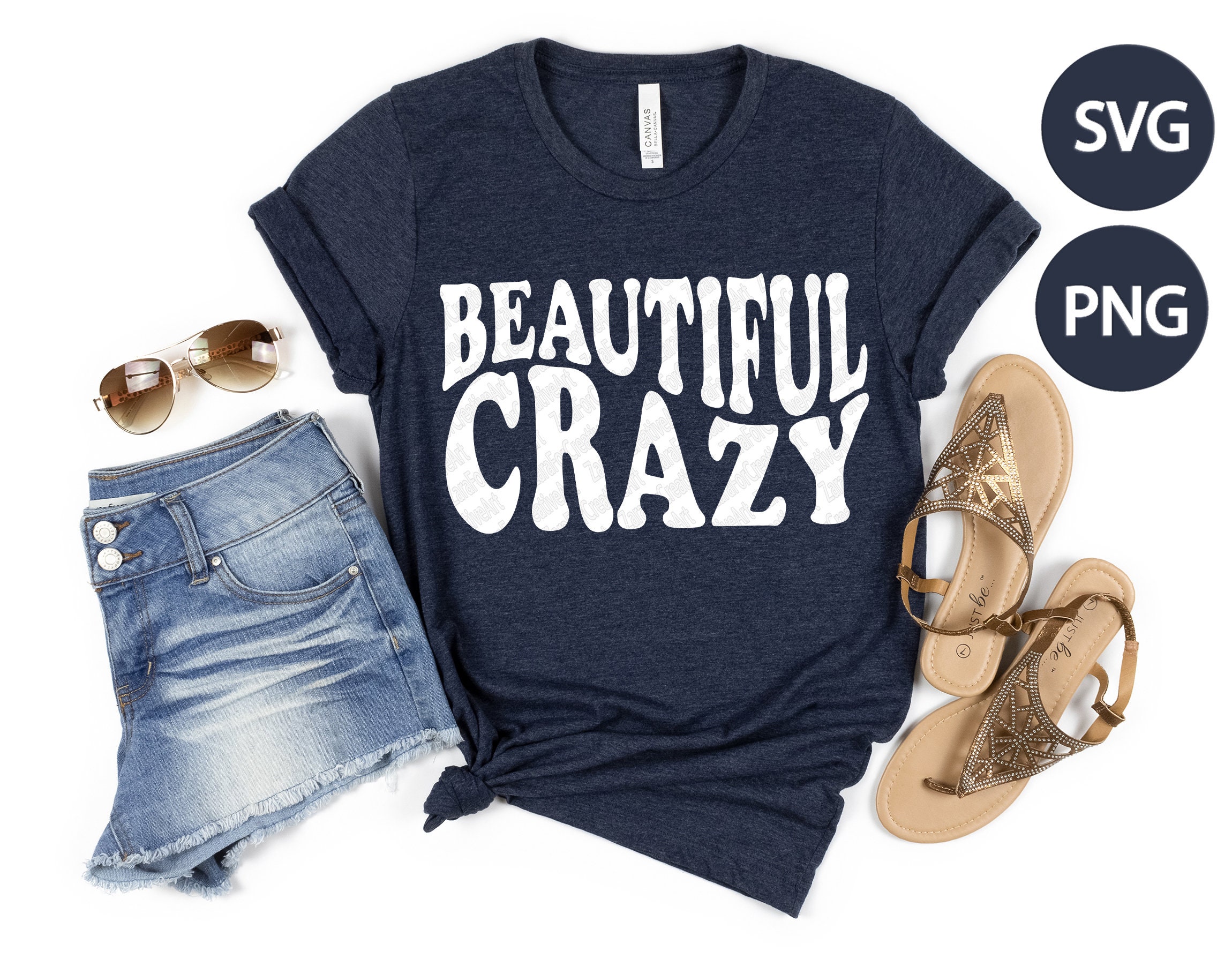 Beautiful Crazy SVG PNG Groovy Svg Wavy Stacked positive - Etsy