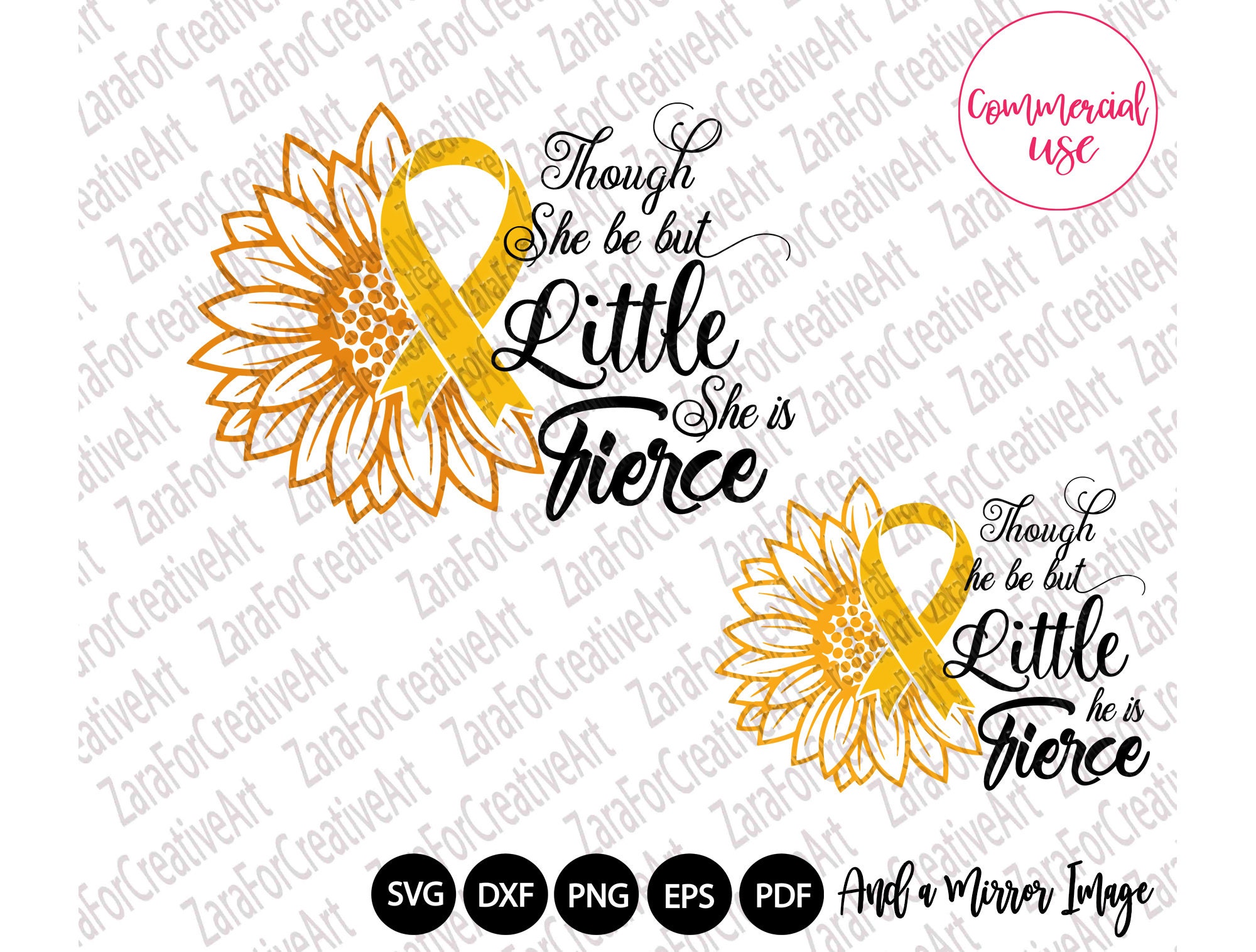Childhood Cancer Svg Gold Ribbon Sunflower Flower SVG - Etsy