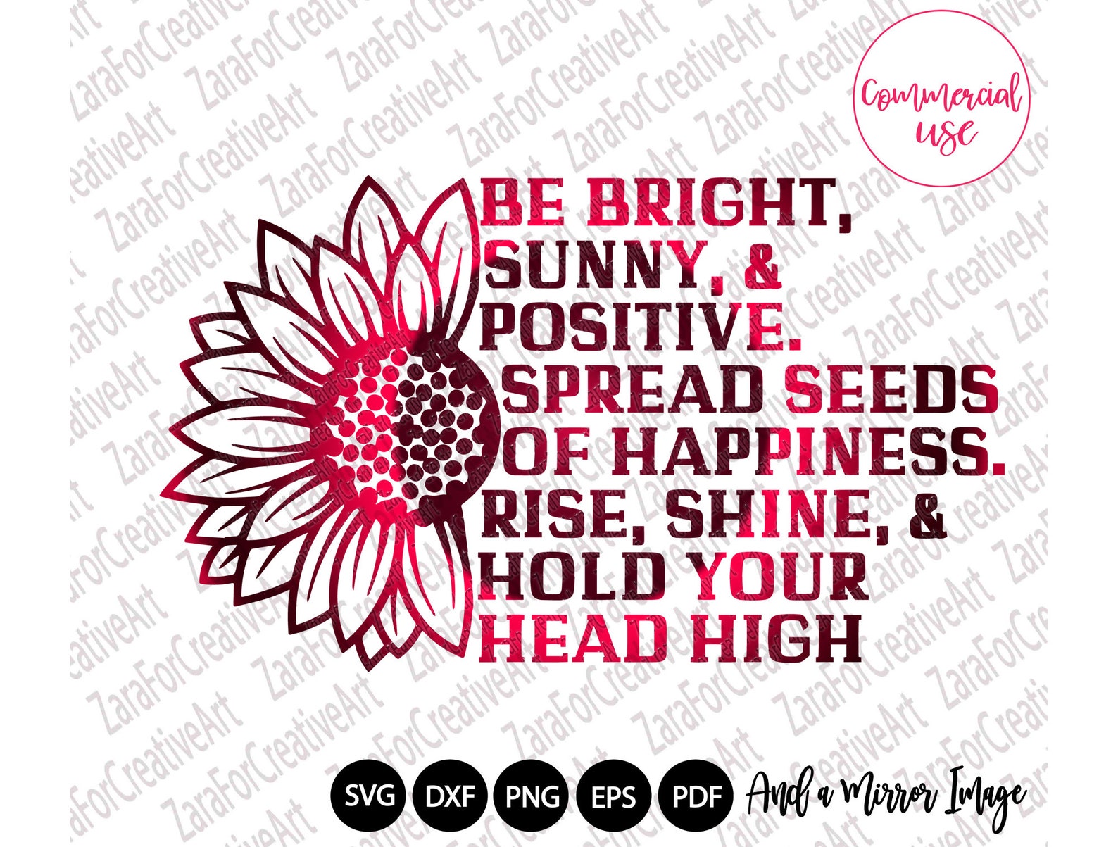 Be Bright Sunny Positive Spread Happiness Rise Shine Hold - Etsy