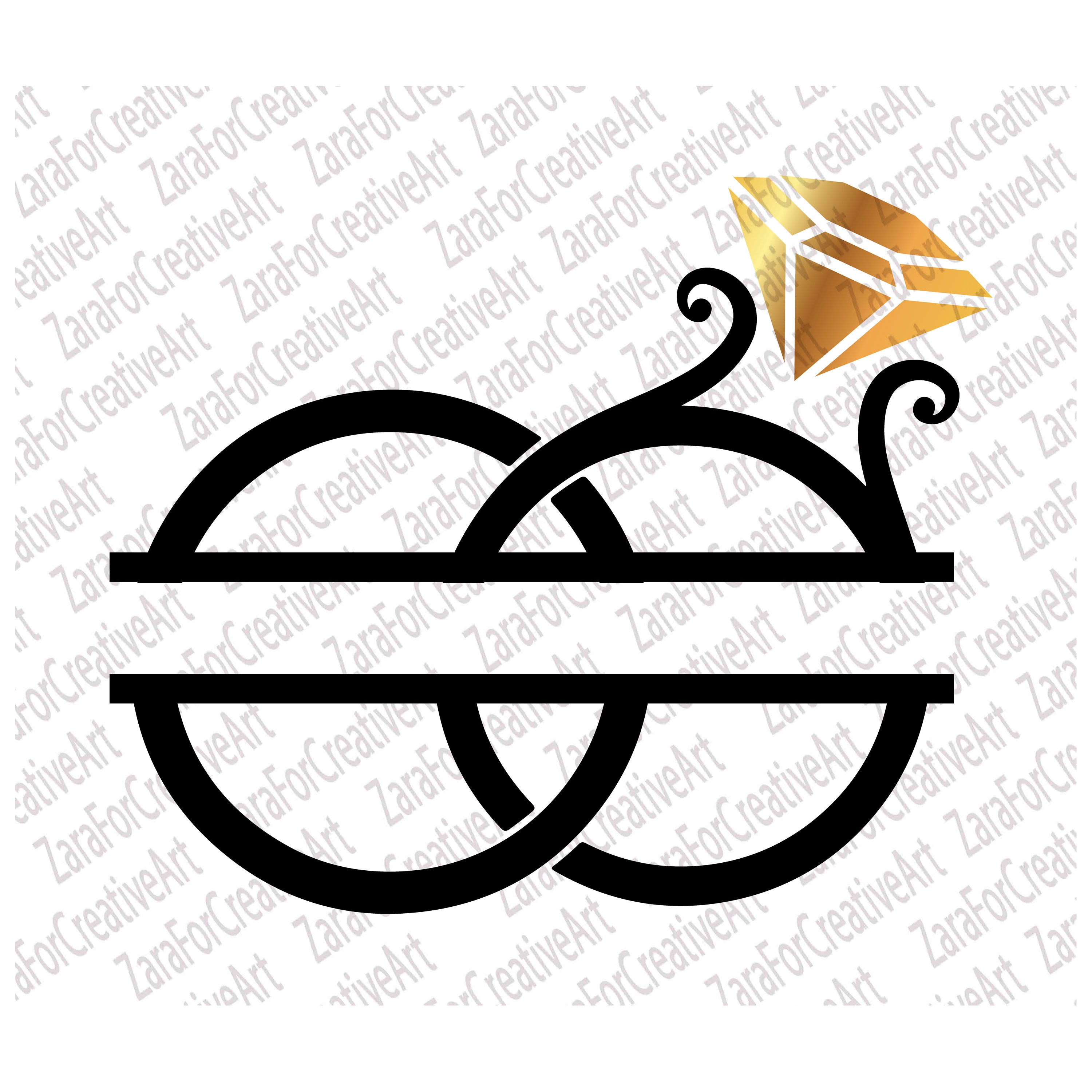 Wedding ring split svg Diamond ring svg engagement ring svg | Etsy