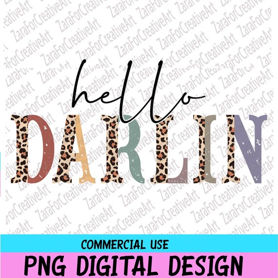 Hello Darlin PNG Halbleopard Digital Sofort Download - Etsy.de