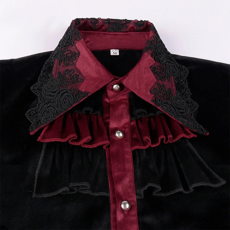 Mens Ruffled Pirate Shirts, Renaissance Victorian Long Sleeve Shirt ...