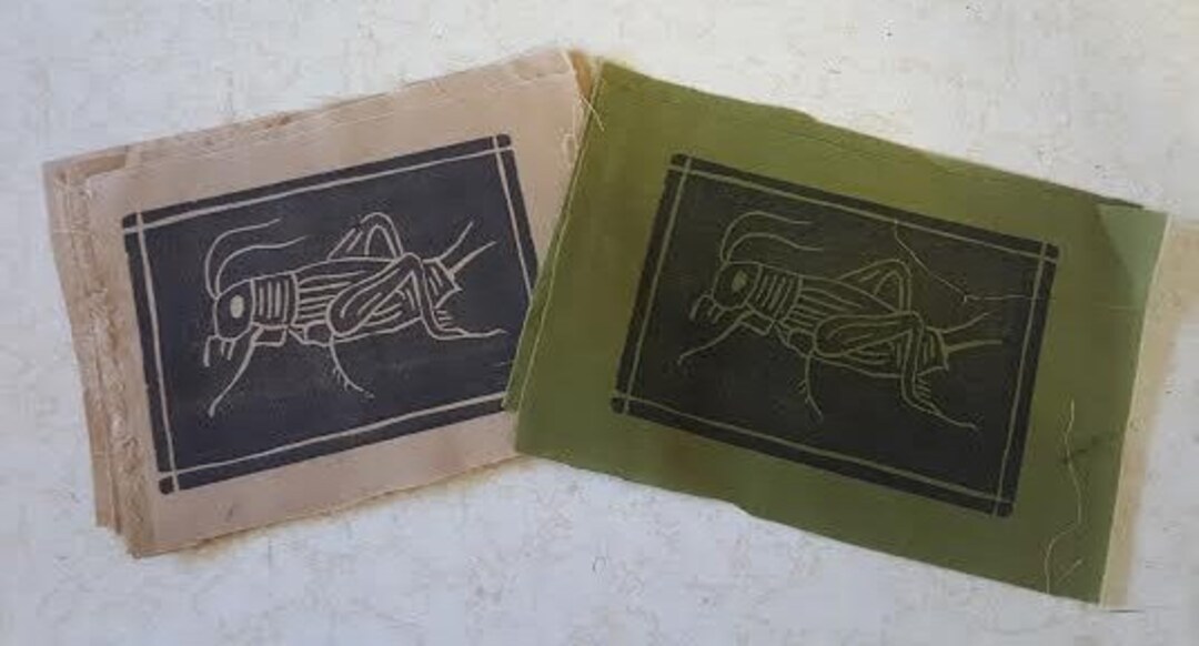Cricket insect Block Print Patch - Etsy