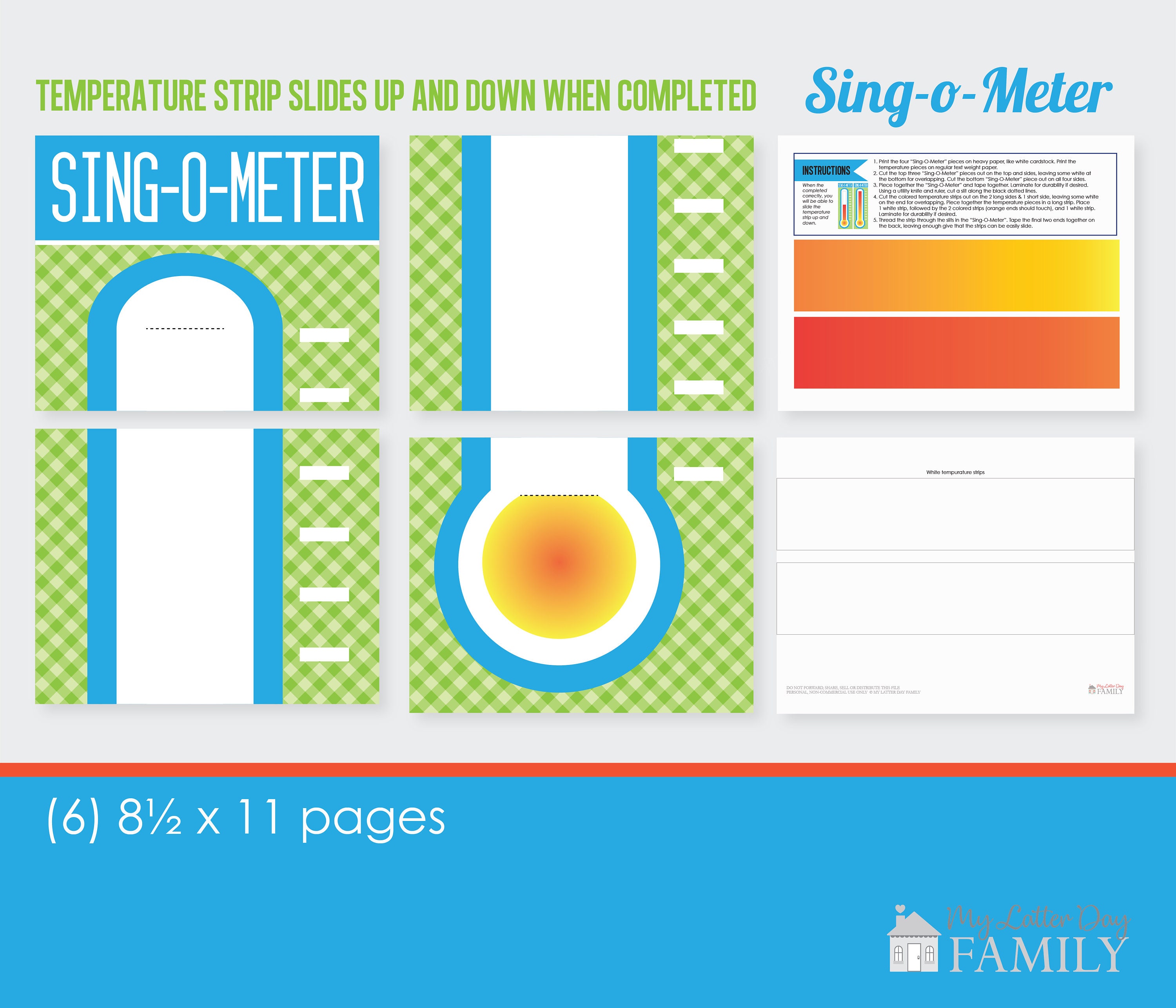 Music Time Activities Printable Sing-o-meter Singing Time Helps ...