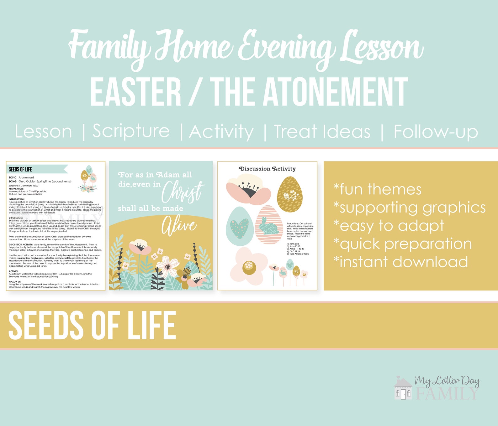 Easter Family Home Evening Lesson Plan Downloadable Lesson Kit ...