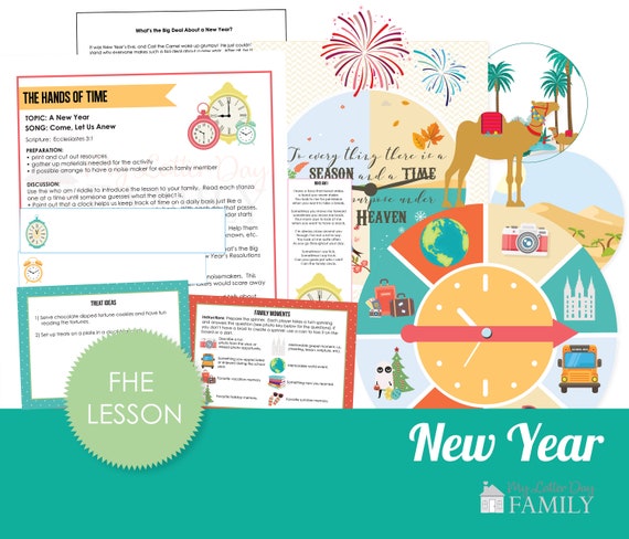 New Year Family Home Evening Lesson Plan Instant Printable | Etsy