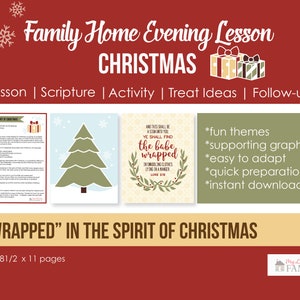 Christmas Family Home Evening Lesson Plan Printable DIGITAL Instant ...
