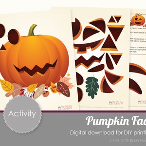 Printable Jack-o-lantern Make A Face, Halloween Activity for Singing ...