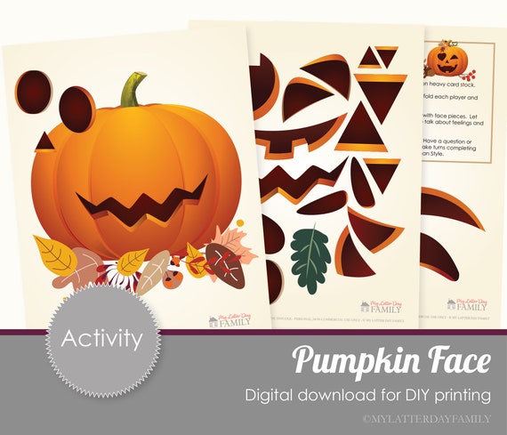 Printable Jack-o-lantern Make A Face Halloween Activity for | Etsy