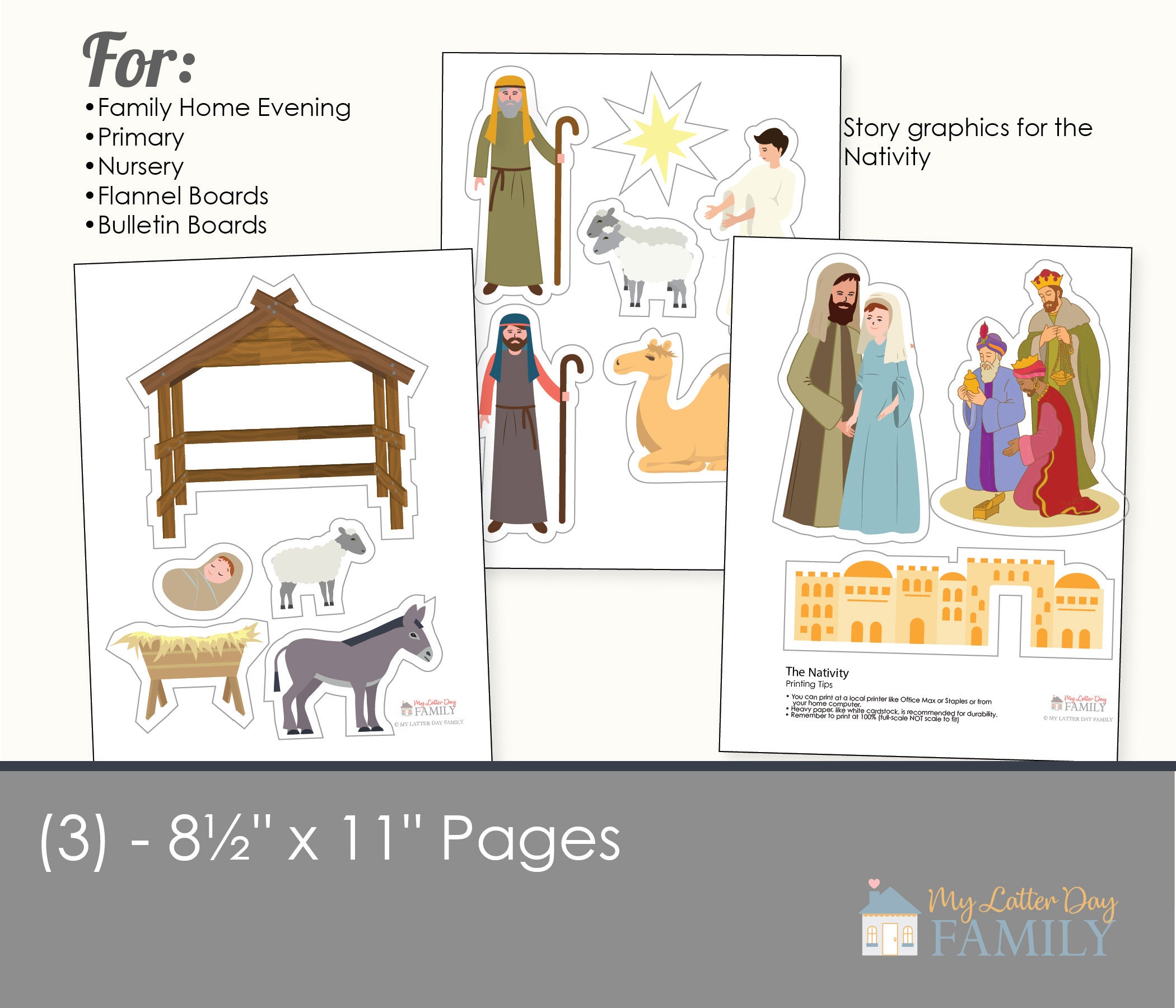 The Nativity Story Graphics, Printable DIGITAL Instant Download ...