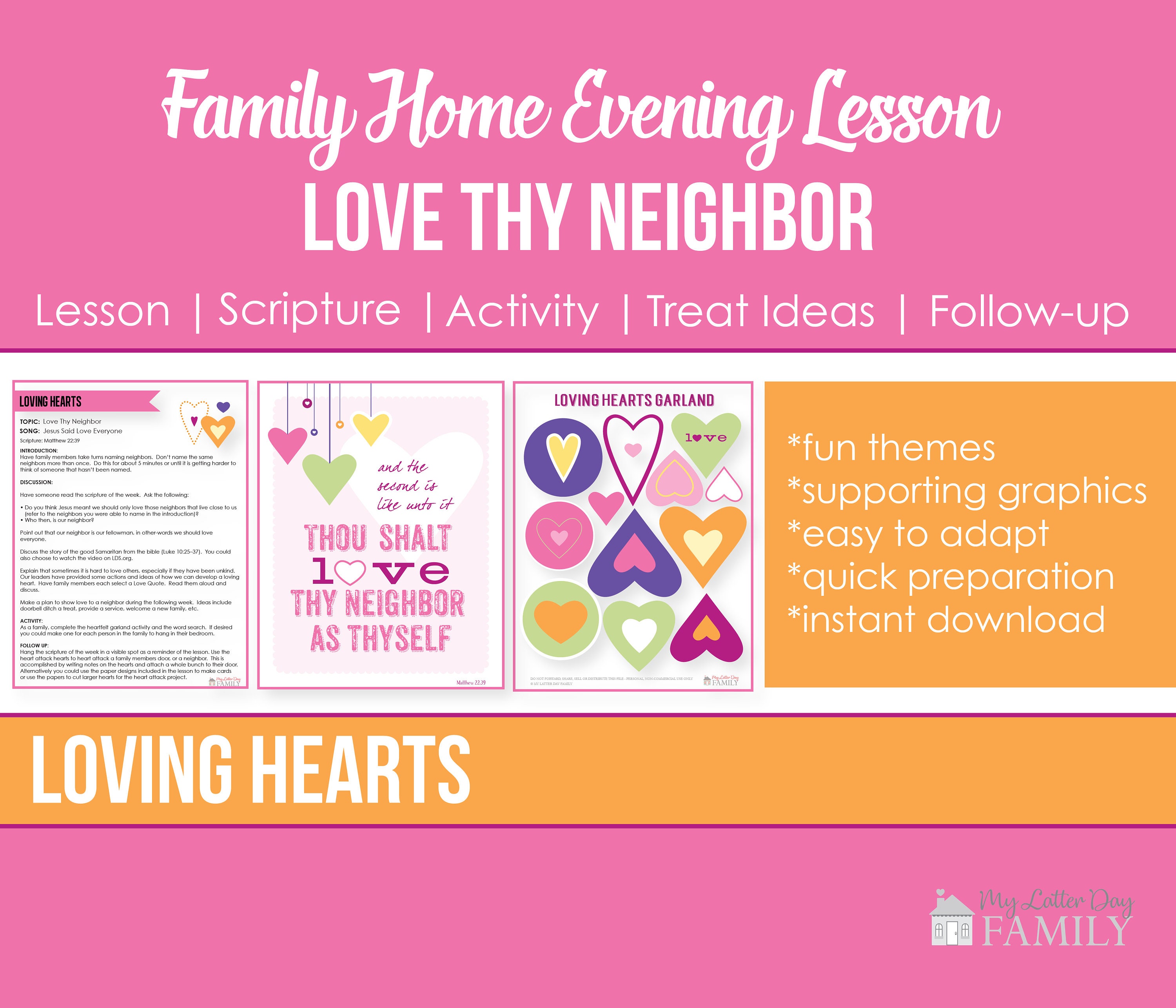 Love Thy Neighbor Family Home Evening Lesson Plan Downloadable Lesson ...