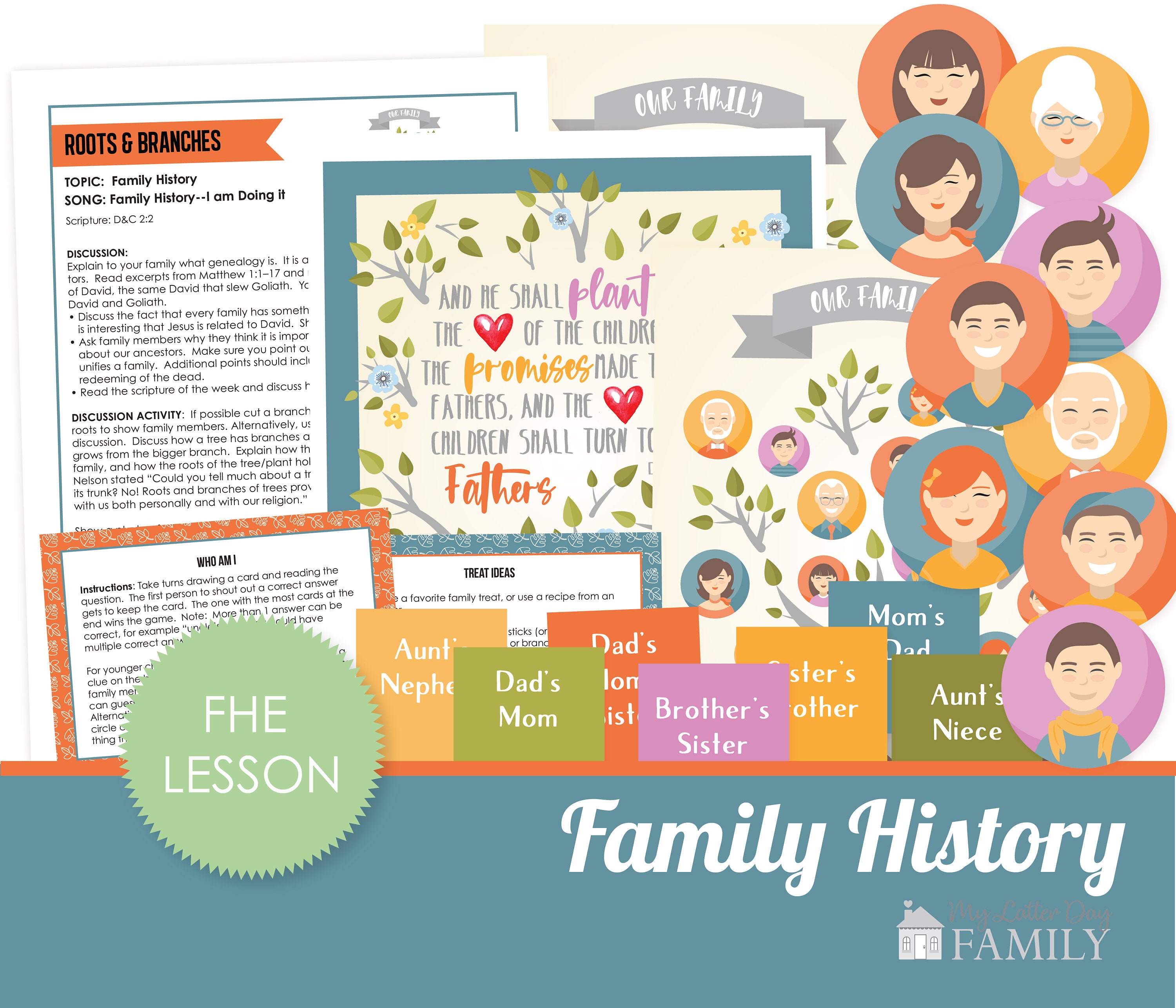 Family Home Evening Lesson Plan on Family History Genealogy Instant ...