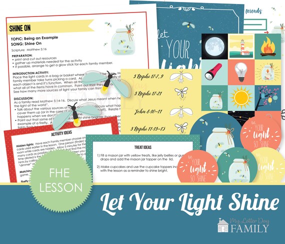Let Your Light Shine Family Home Evening Lesson Plan Instant | Etsy