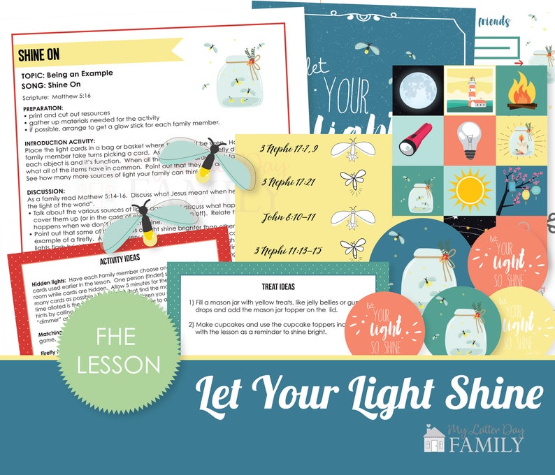 Let Your Light Shine Family Home Evening Lesson Plan Instant Download ...