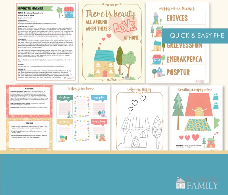Happiness is Homemade Family Home Evening Lesson Plan Downloadable ...
