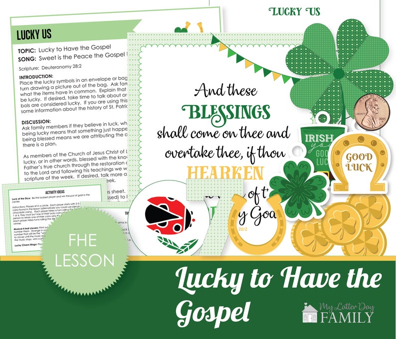 Lucky Us Family Home Evening Lesson Plan Downloadable Lesson Kit , St ...