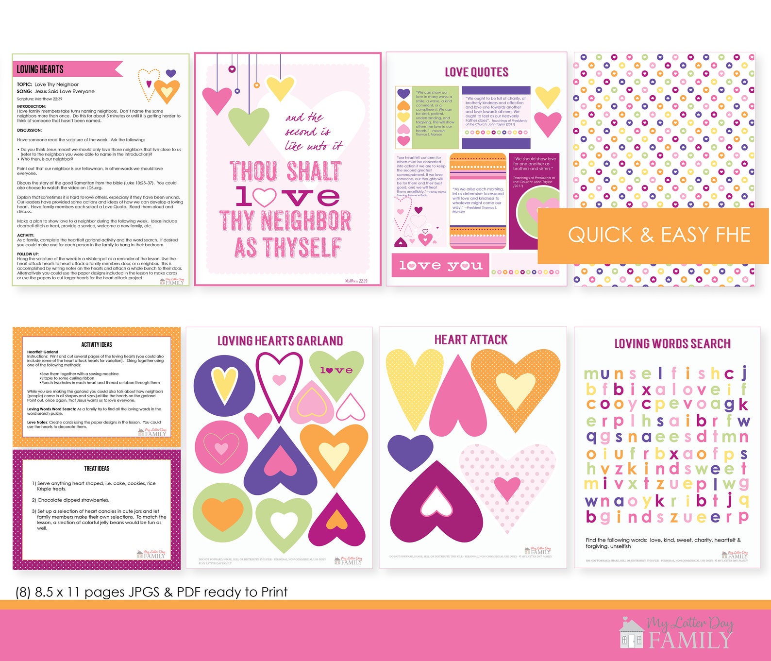 Love Thy Neighbor Family Home Evening Lesson Plan Downloadable Lesson ...