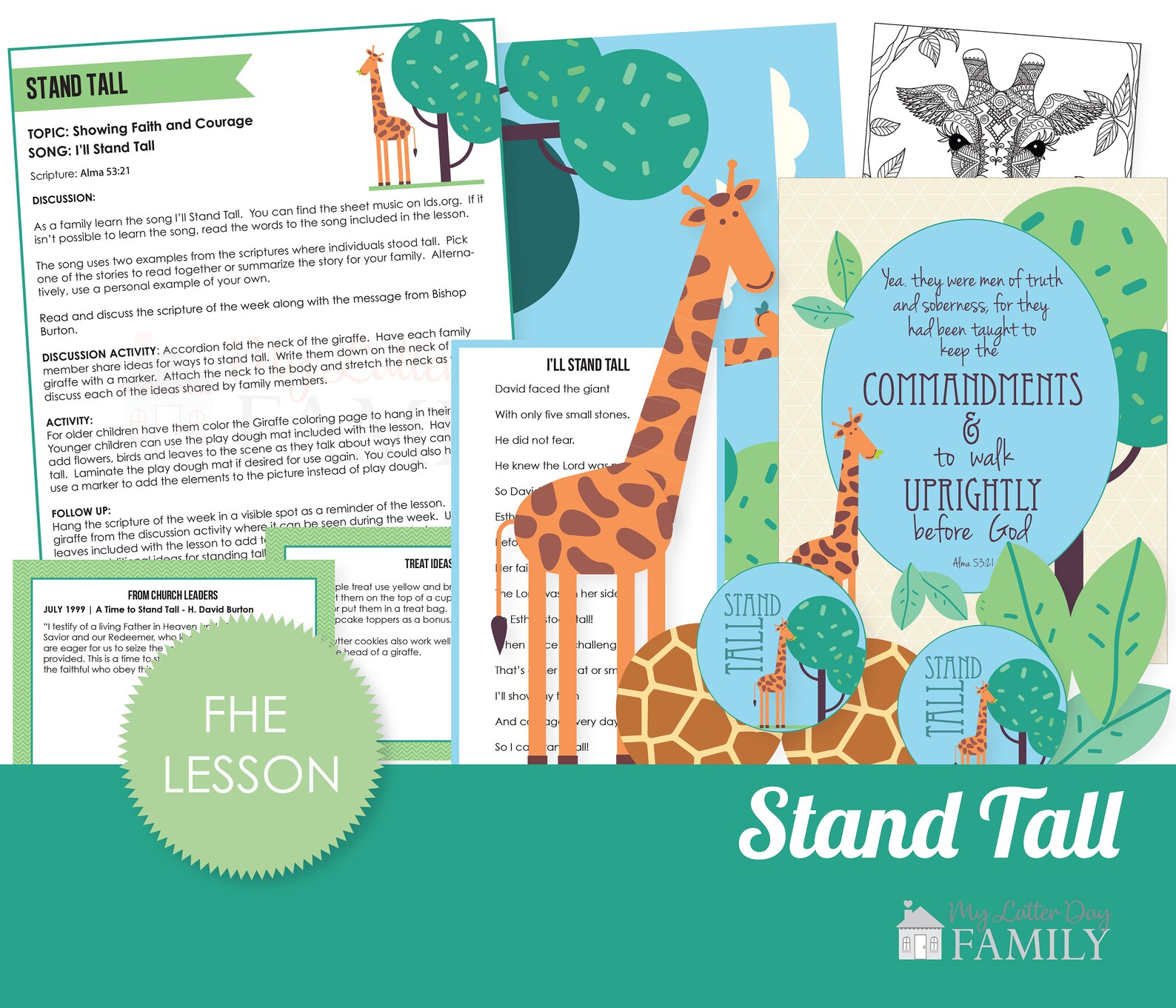 Family Home Evening Lesson - Stand Tall With Graphics DIGITAL Lesson ...