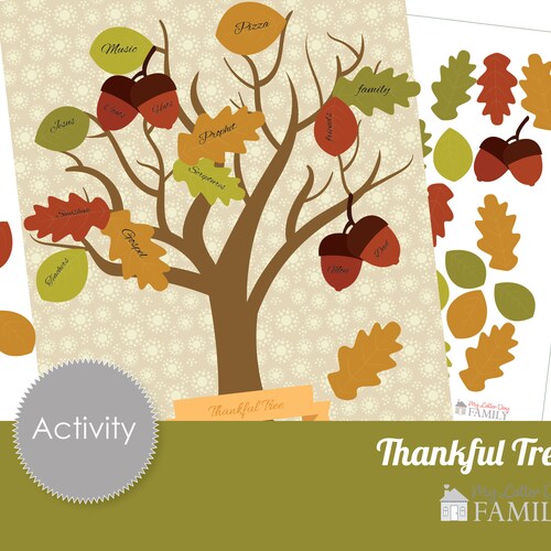 Gratitude Tree Thanksgiving Printable Activity - Etsy