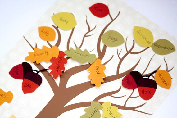 Plantilla De árbol De Agradecimiento De Acción De Gracias Árbol De