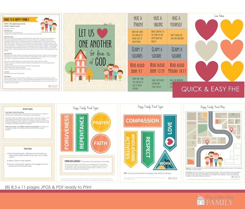 Family Home Evening Lesson Plan Printable DIGITAL Instant - Etsy
