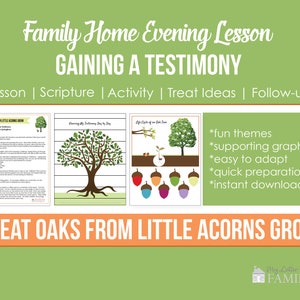Gaining a Testimony Family Home Evening Lesson Plan DIGITAL Instant ...