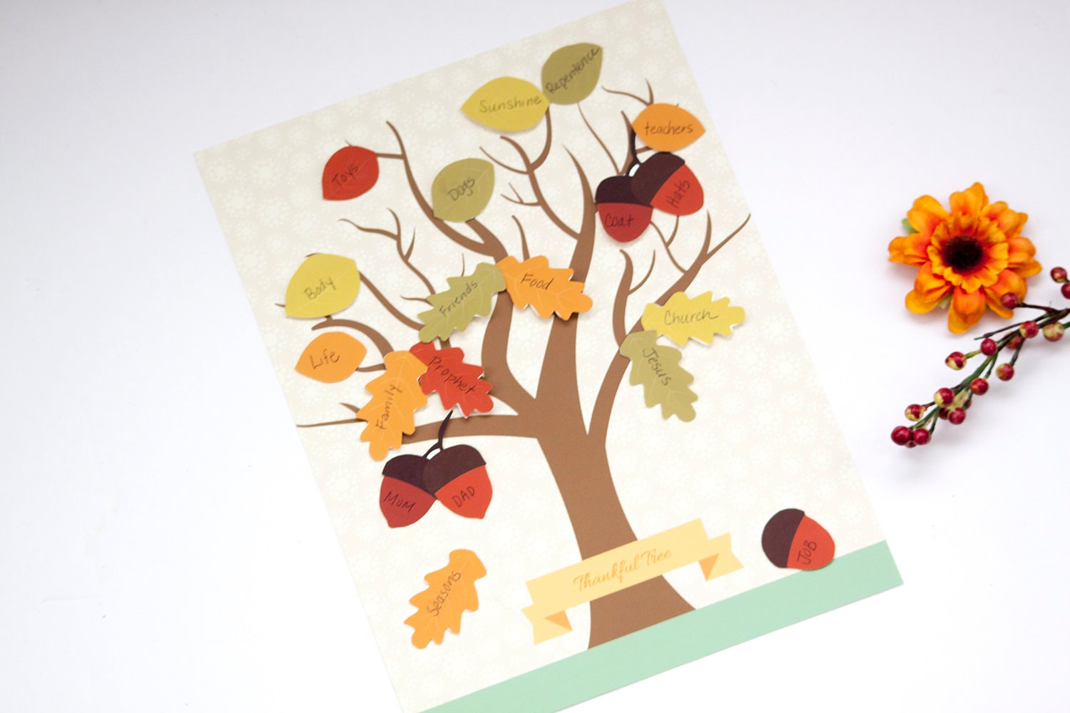 Árbol de Agradecimiento Imprimible, Bendiciones y Árbol de Gratitud de ...