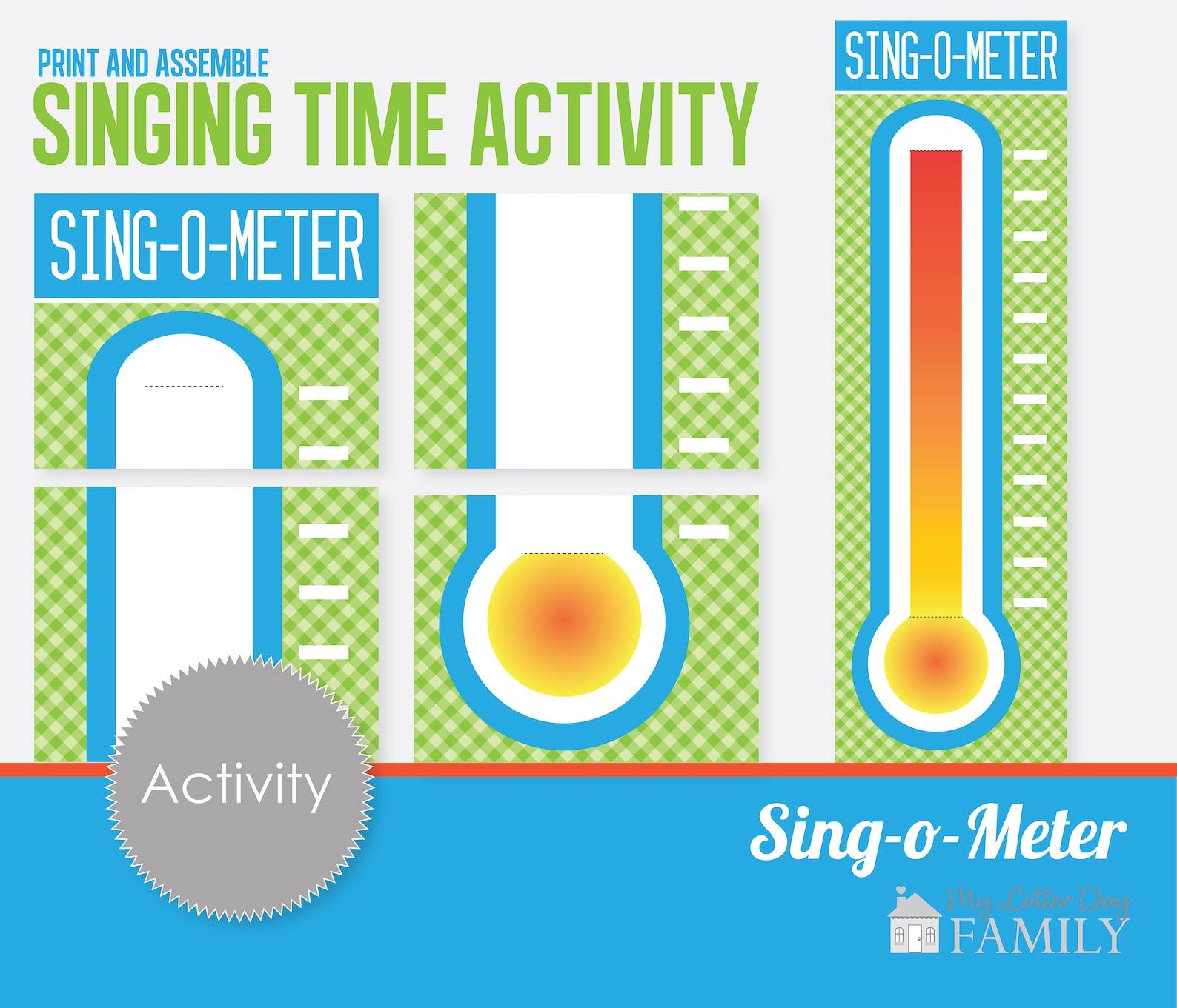 Music Time Activities Printable Sing-o-meter Singing Time Helps ...