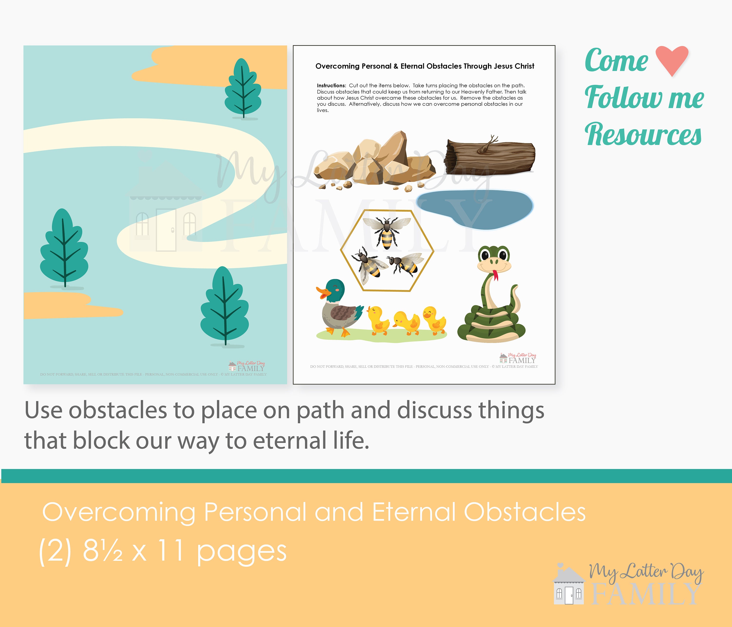 Overcoming Obstacles Lesson Help, Come Follow Me Printable Resource DIY ...