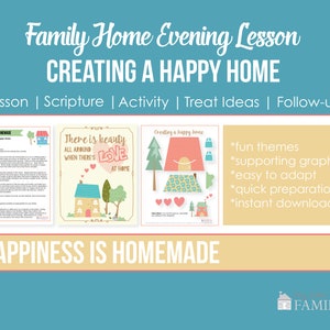 Happiness is Homemade Family Home Evening Lesson Plan Downloadable ...