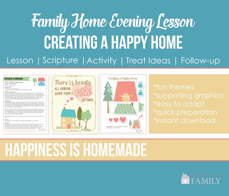 Happiness is Homemade Family Home Evening Lesson Plan Downloadable ...