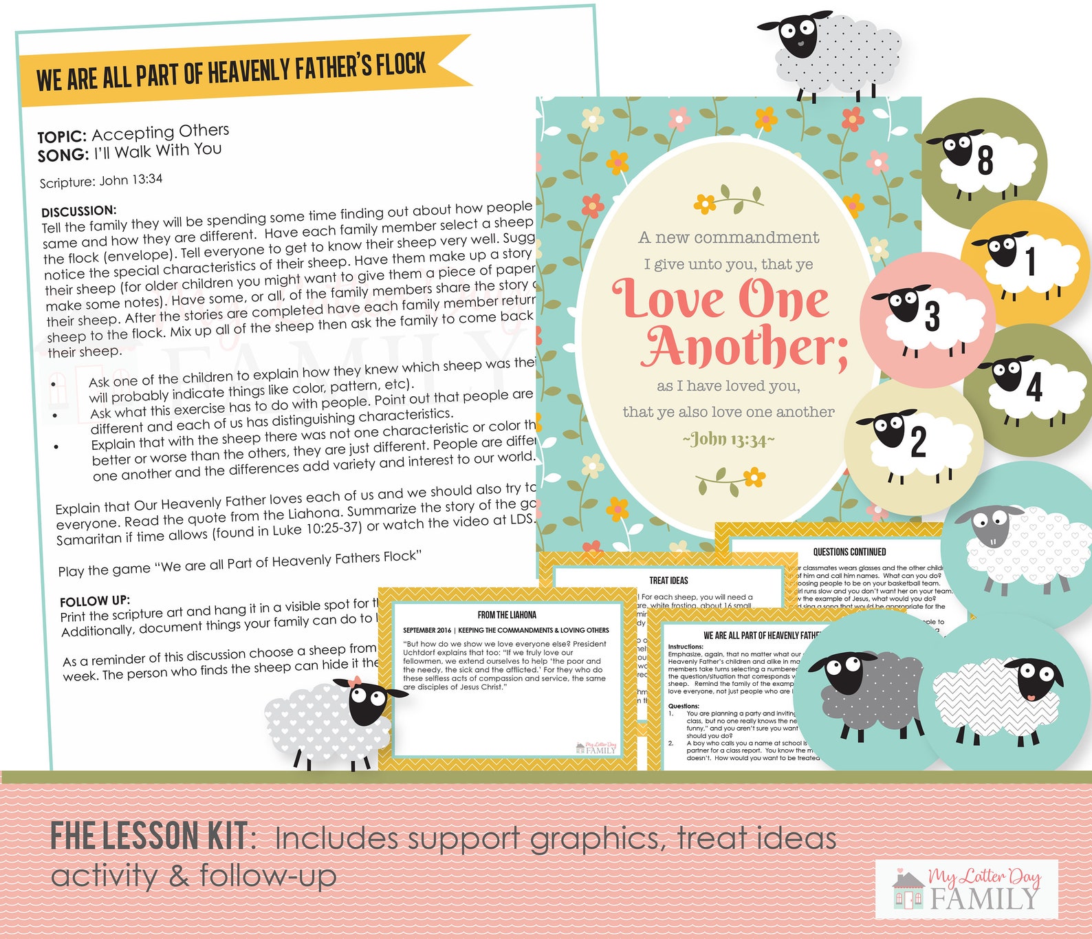 FHE Lesson Plan Love One Another Digital Instant Download Family Home ...