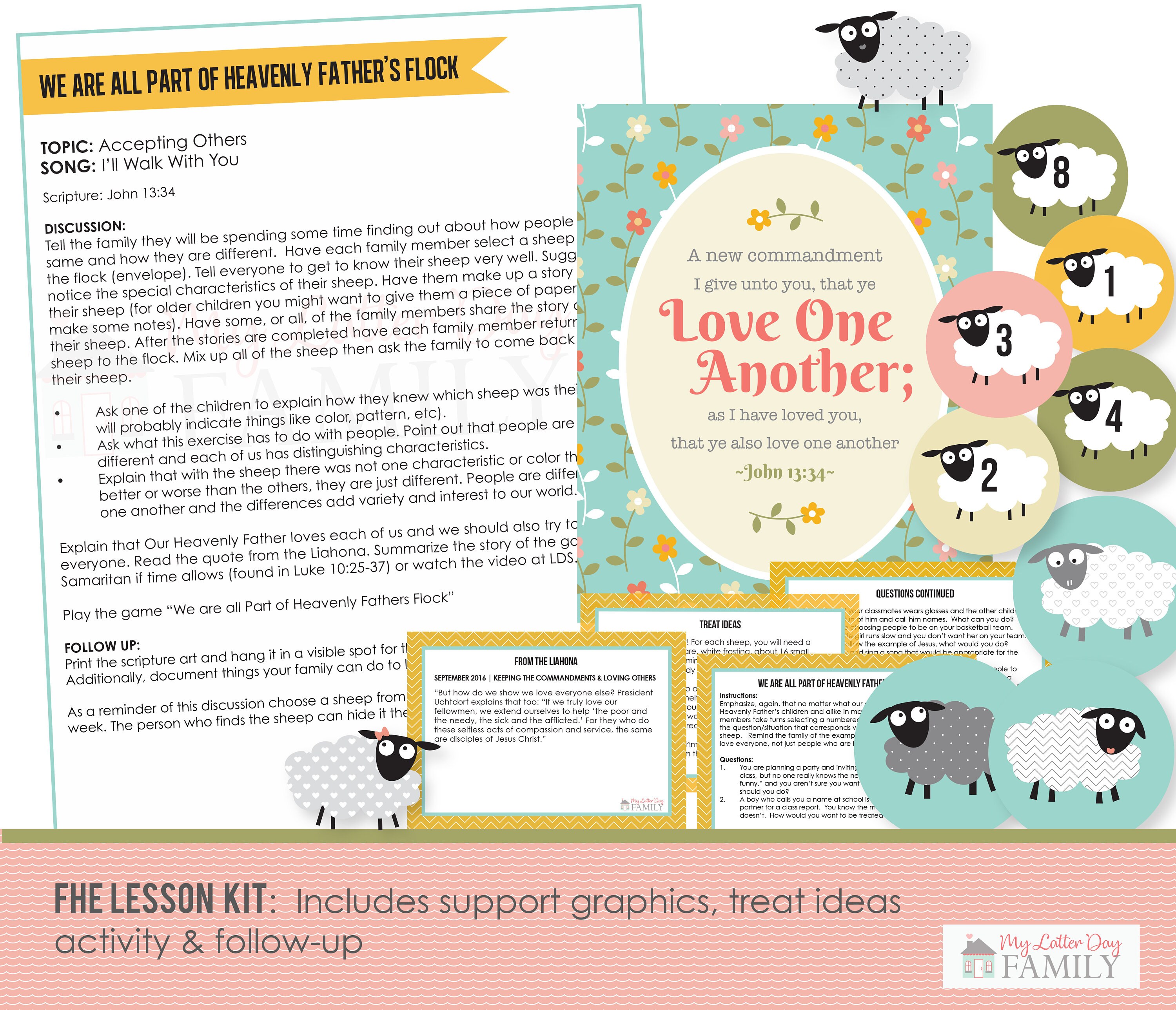 FHE Lesson Plan Love One Another Digital Instant Download Family Home ...