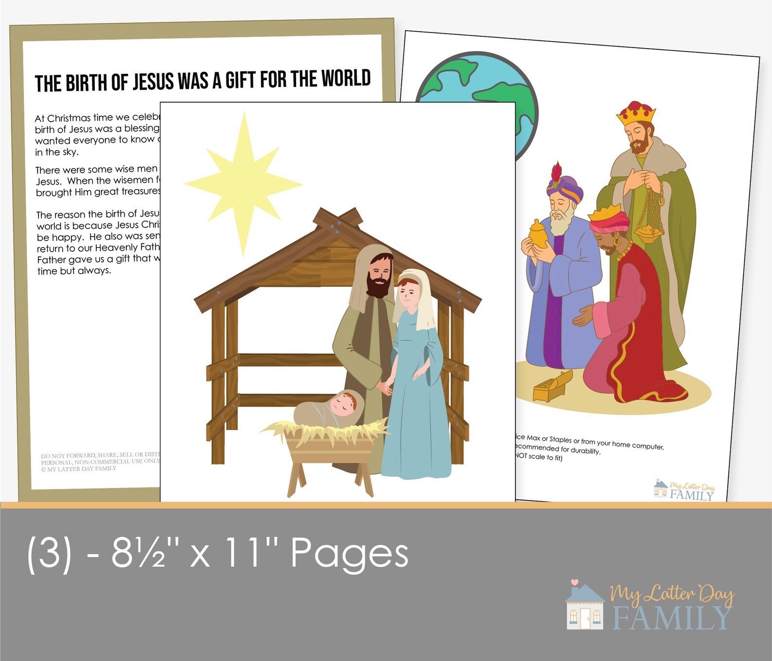 LDS Primary Talk Printable With Graphics Topic: Birth of Jesus a Gift ...