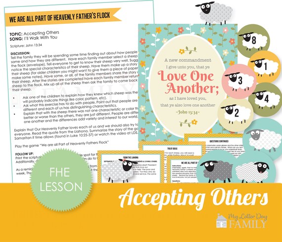 FHE Lesson Plan Love One Another Digital Instant Download | Etsy