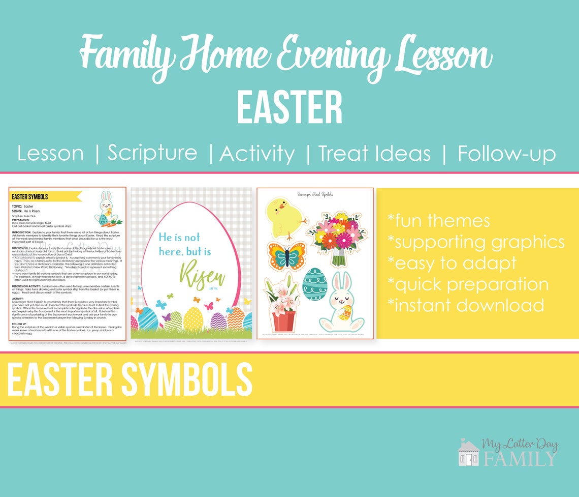 Easter Family Home Evening Lesson Plan Downloadable Lesson Kit Easter ...