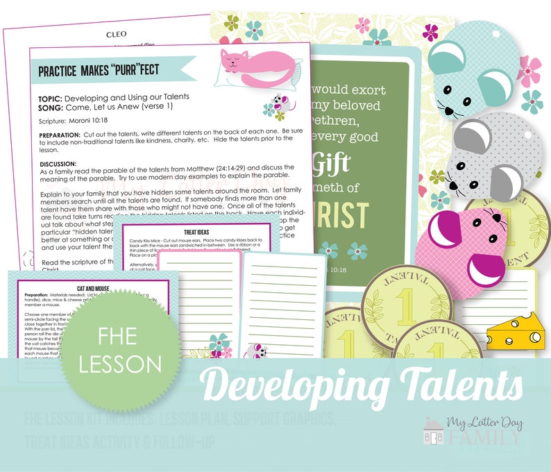 FHE Lesson Plan on Developing Talents Complete With Graphics Printable ...