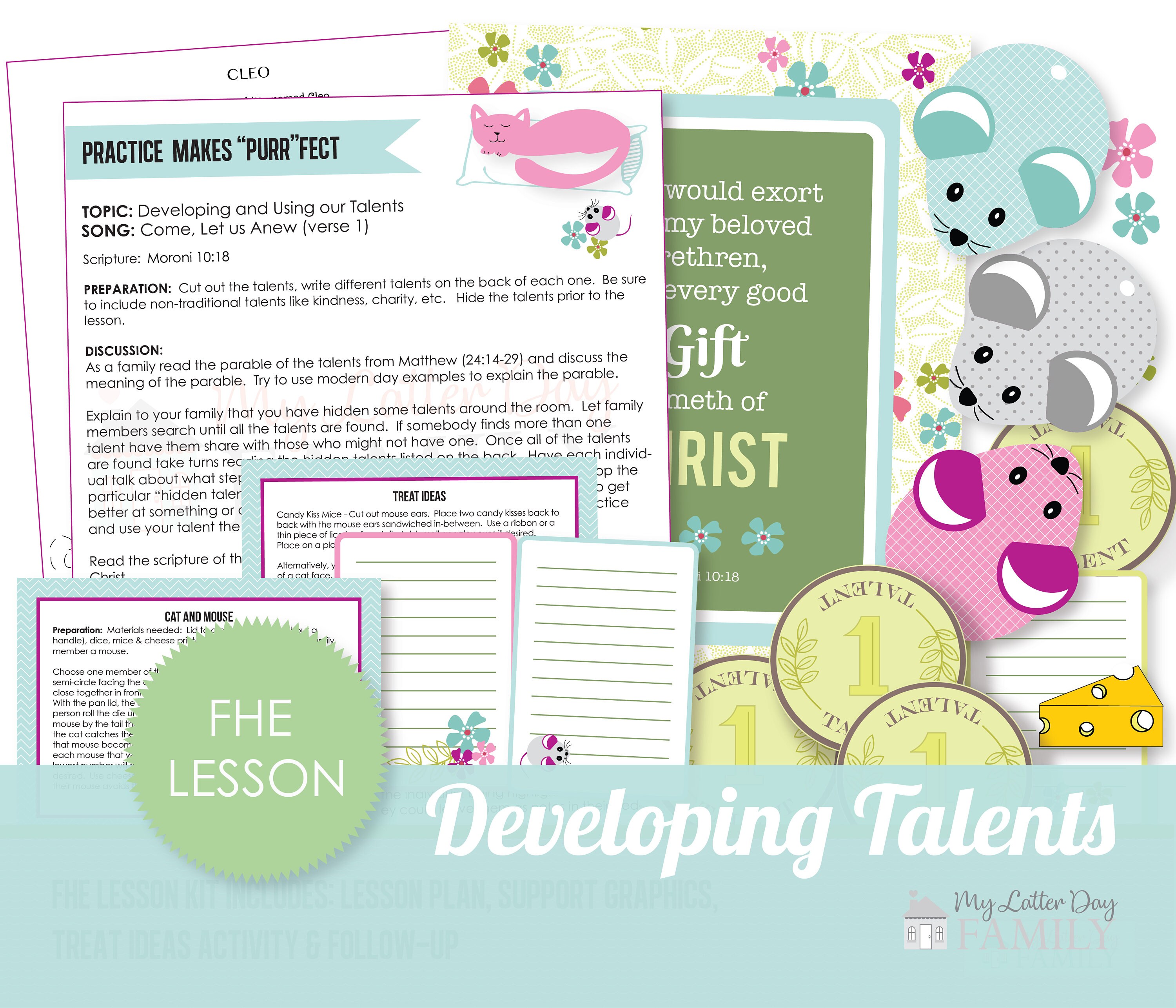 FHE Lesson Plan on Developing Talents Complete With Graphics Printable ...