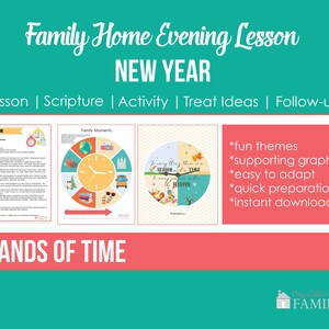 New Year Family Home Evening Lesson Plan Instant Printable Lesson Plan ...