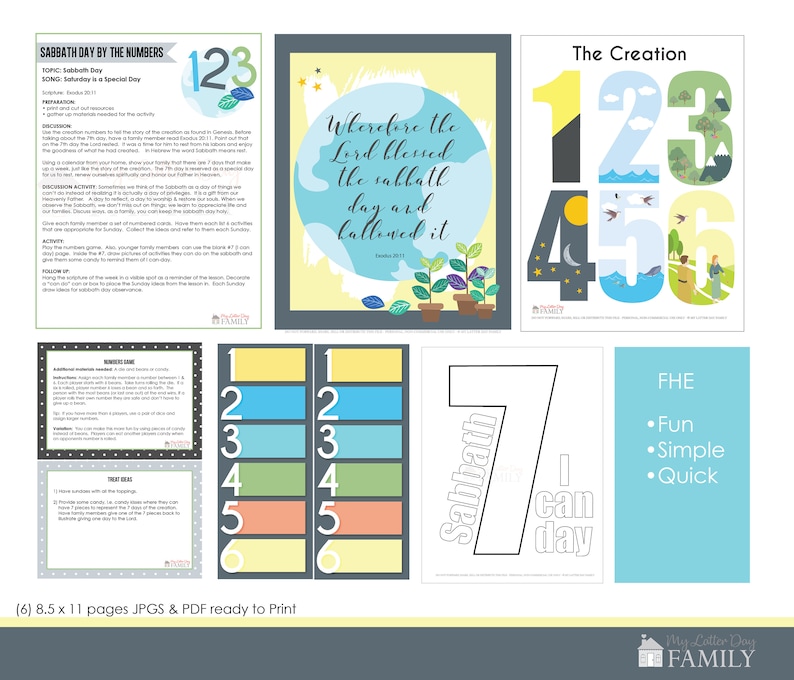 Family Home Evening LDS Lesson Plan Printable Digital Instant Download ...