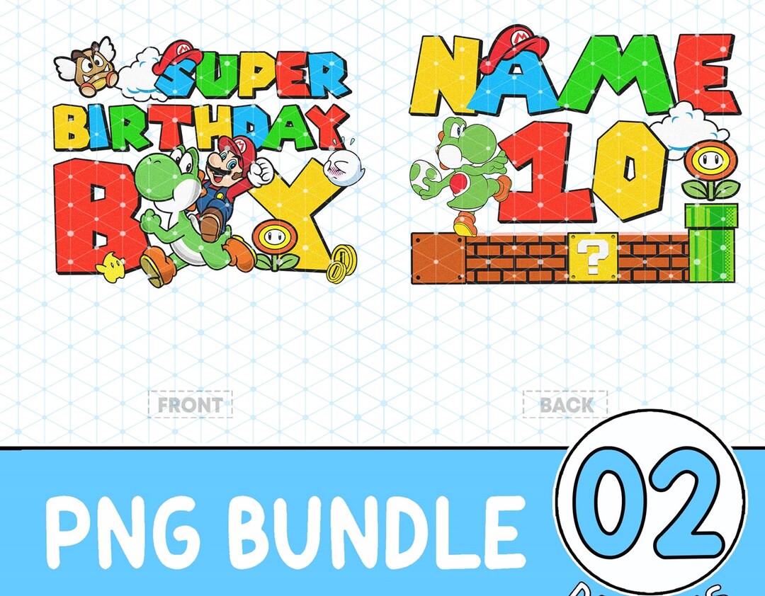 Personalized Super Mario Birthday Png, Super Birthday Boy Era Png ...