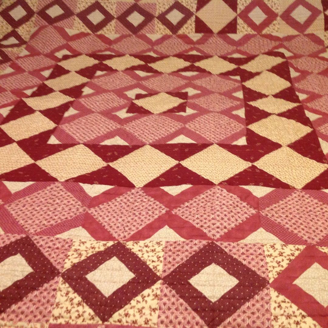 French Country Medium Weight Queen Quilt With Rich, Rustic Colors - Etsy