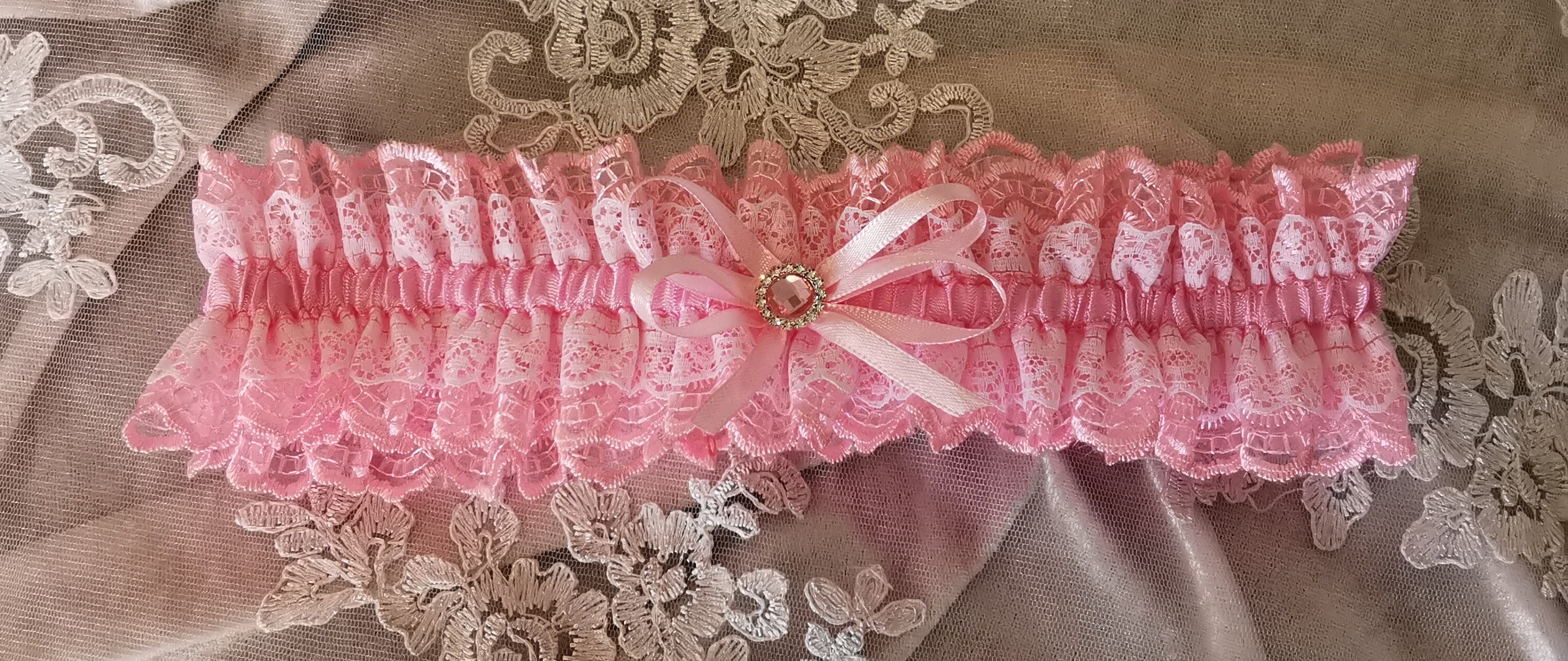 Pink Lace Bridal Garter Toss, Pink Wedding Garter, Handmade Garters ...