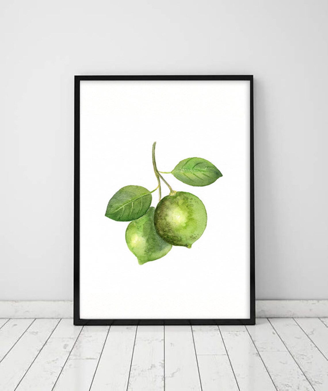 Lime Watercolour Painting Lime Tree Fruit Print Lime | Etsy Hong Kong