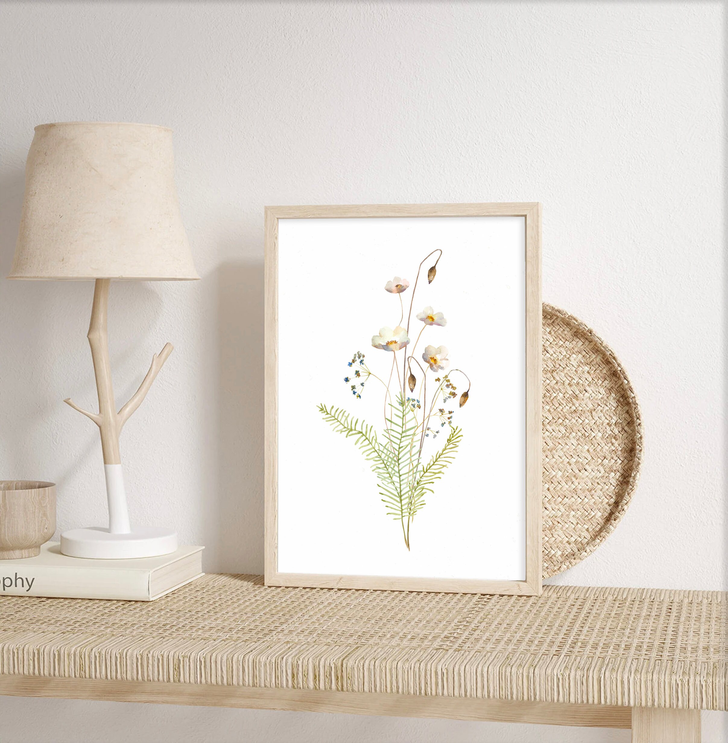 Set of 3 Wild Flower Prints Watercolour Paintings Botanical - Etsy