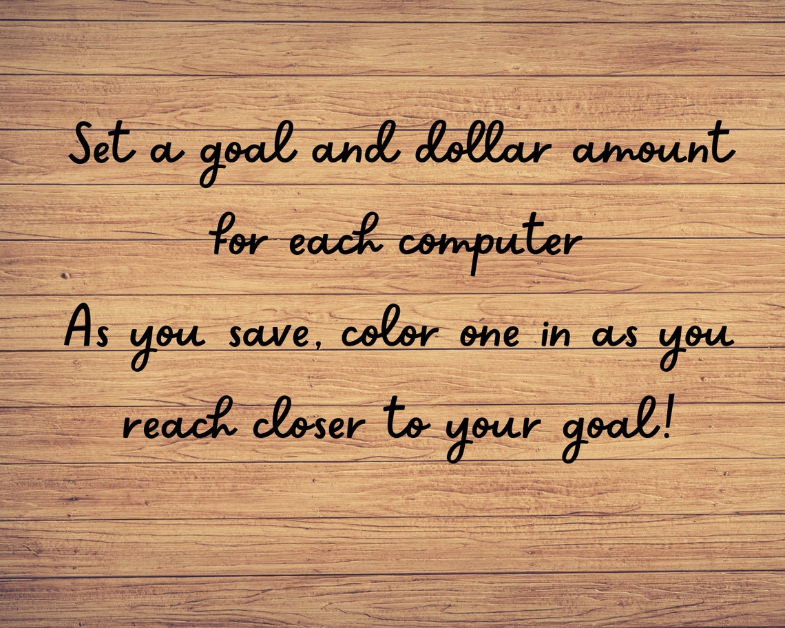 New Computer Savings Mini Tracker for Cash Budgeting Fits A6 - Etsy