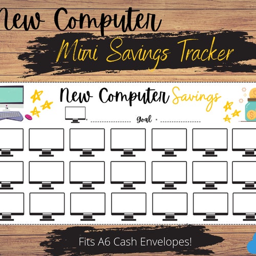 New Computer Savings Mini Tracker for Cash Budgeting Fits A6 - Etsy