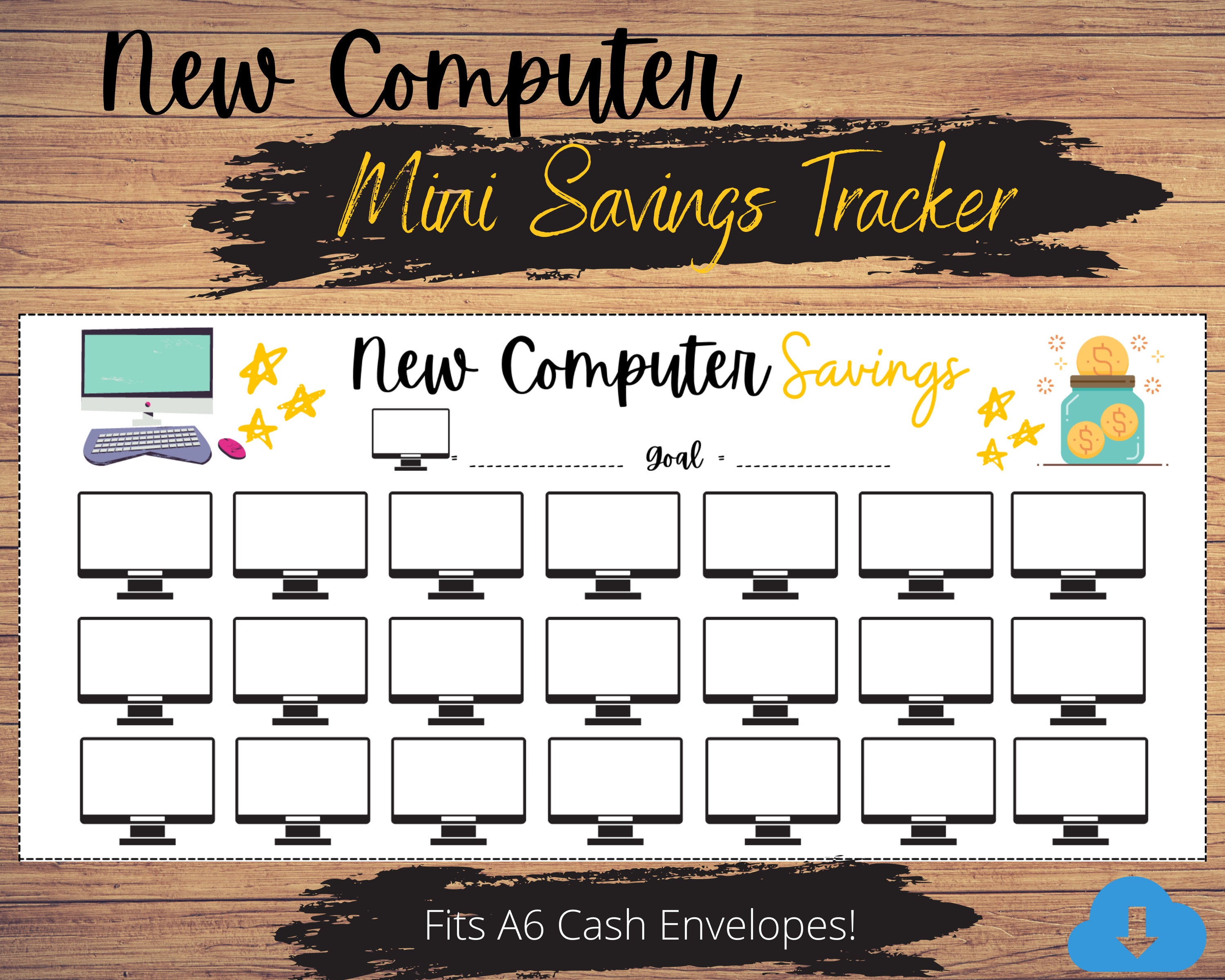 New Computer Savings Mini Tracker for Cash Budgeting Fits A6 - Etsy