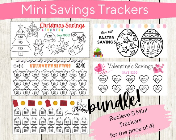 Mini Holiday Trackers BUNDLE Christmas Valentines Day - Etsy