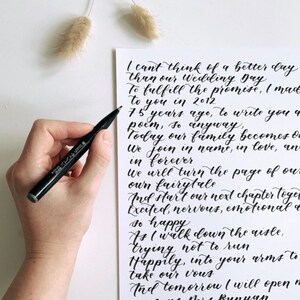 Custom Calligraphy / Handwritten Song Lyrics / Poem / Wedding | Etsy UK